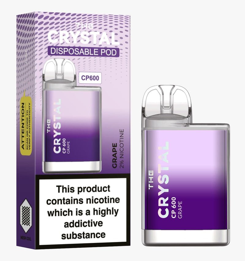 The Crystal CP600 - Disposable Vape - Grape - Box of 10 ...
