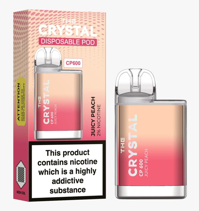 The Crystal CP600 - Disposable Vape - Juicy Peach - Box of 10 ...